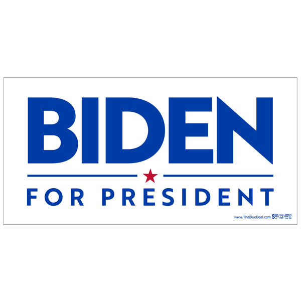 Biden for President Bumper Sticker - White - The Blue Deal LLC