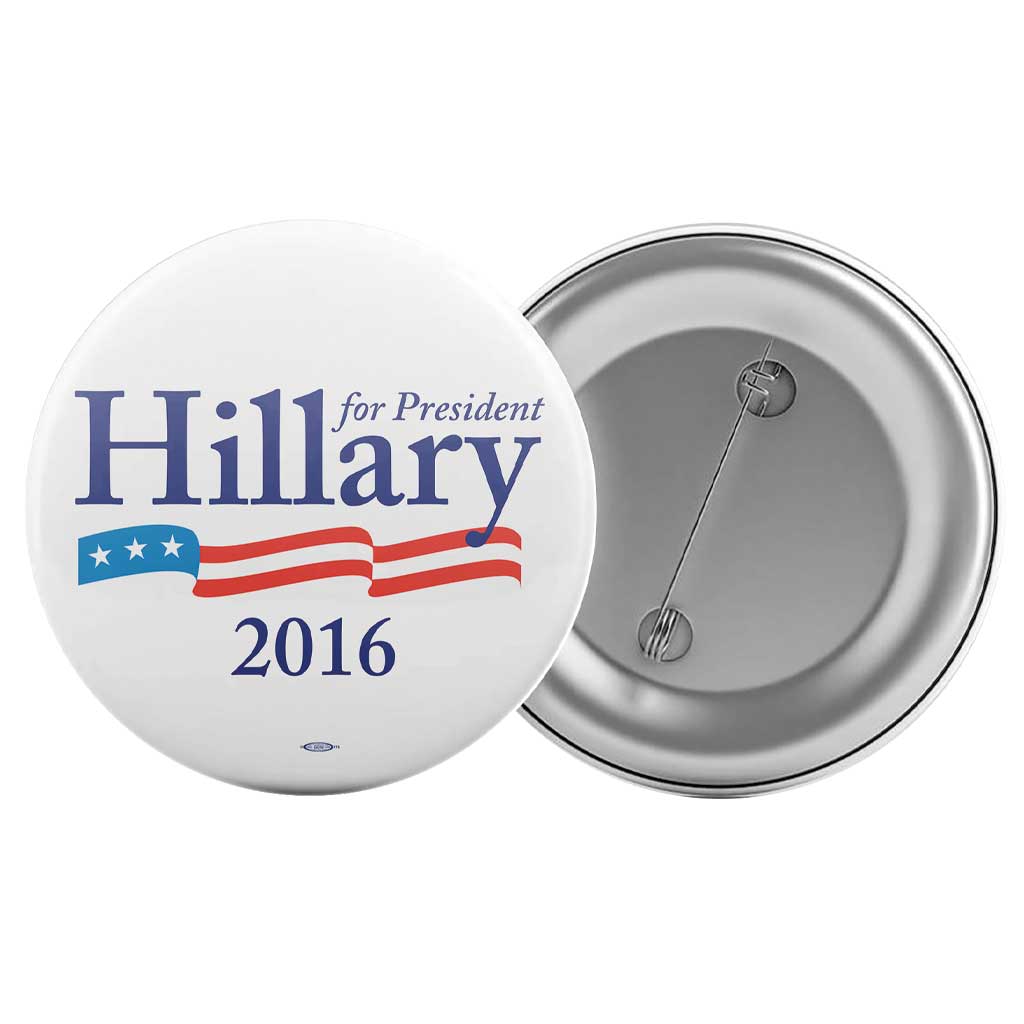 Hillary Clinton for President 2016 White Button - The Blue Deal LLC