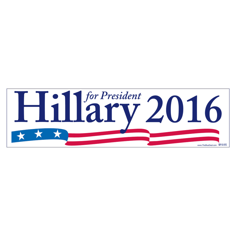 Hillary Clinton White Bumper Sticker - The Blue Deal LLC