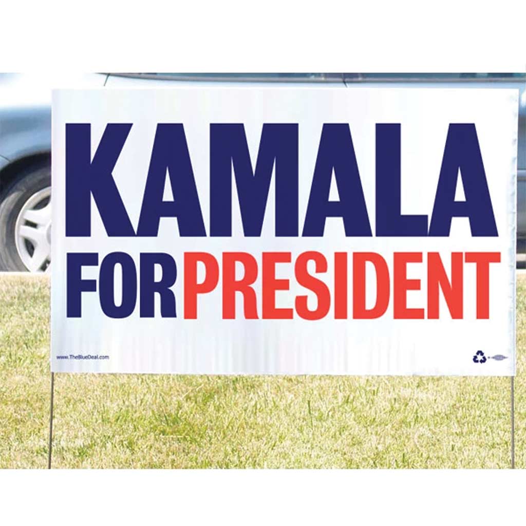 Kamala for President Yard Sign - The Blue Deal LLC