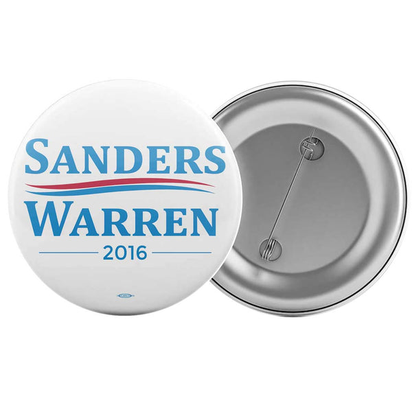 Sanders / Warren 2016 Campaign Button - The Blue Deal LLC