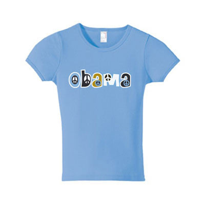 Obama Peace Sign Short Sleeve T-Shirt - Ladies' - The Blue Deal LLC